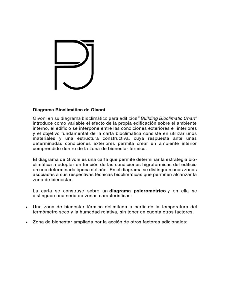 Diagrama Bioclimático de Givoni | Descargar gratis PDF | Temperatura ...