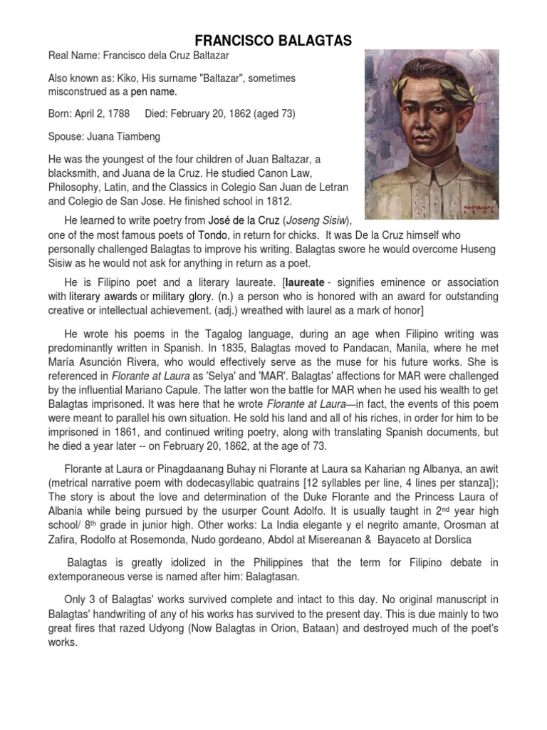 Balagtas | PDF | Poetry