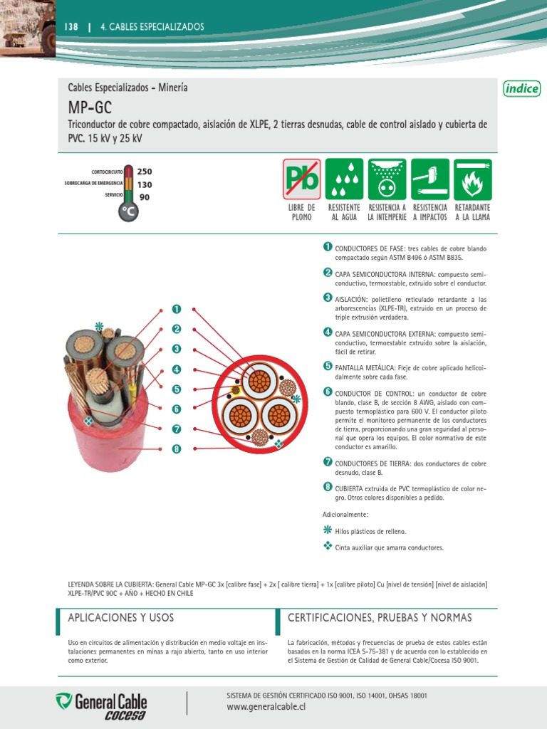 Cable Minero MP-GC | PDF | Cobre | Voltio
