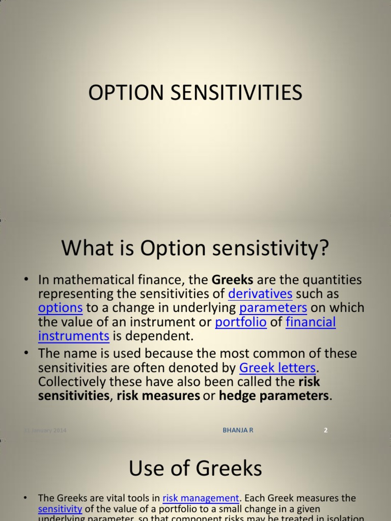 Option Greeks | PDF | Greeks (Finance) | Moneyness
