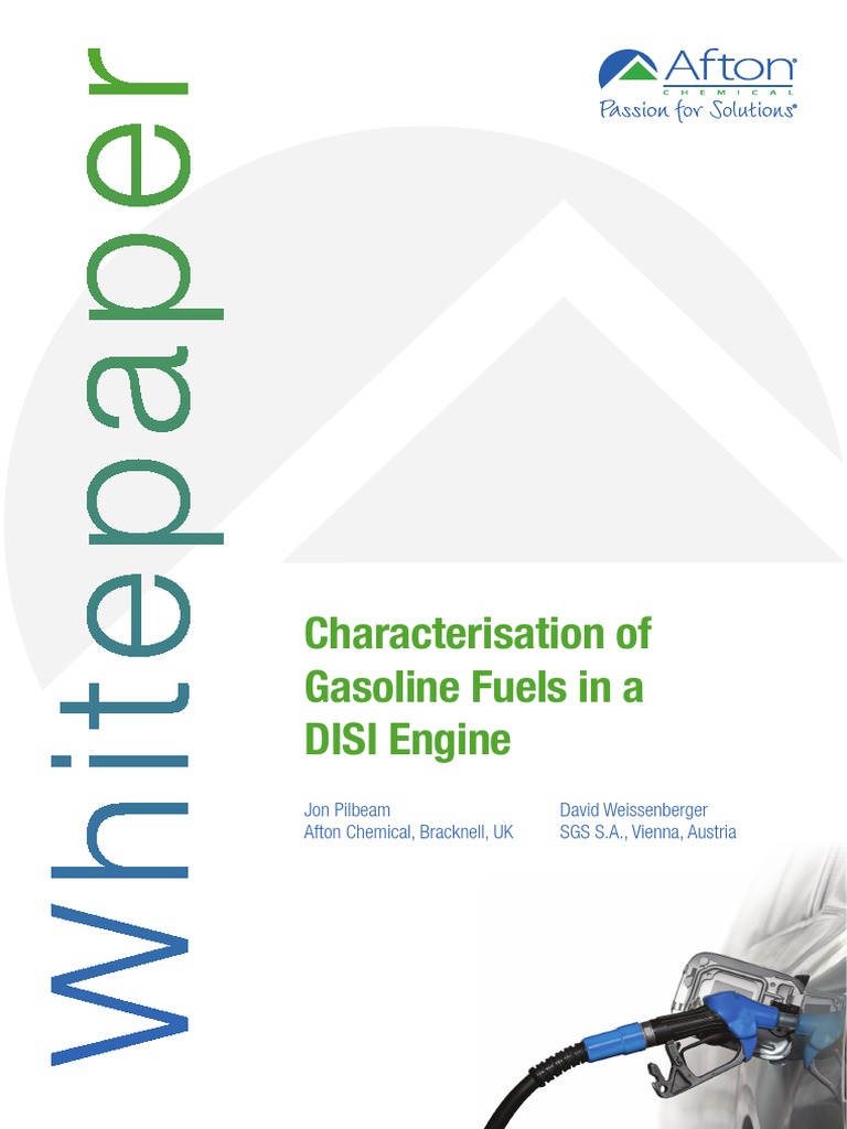 Characterisation of Gasoline Fuels in A DISI Engine | PDF | Fuel ...