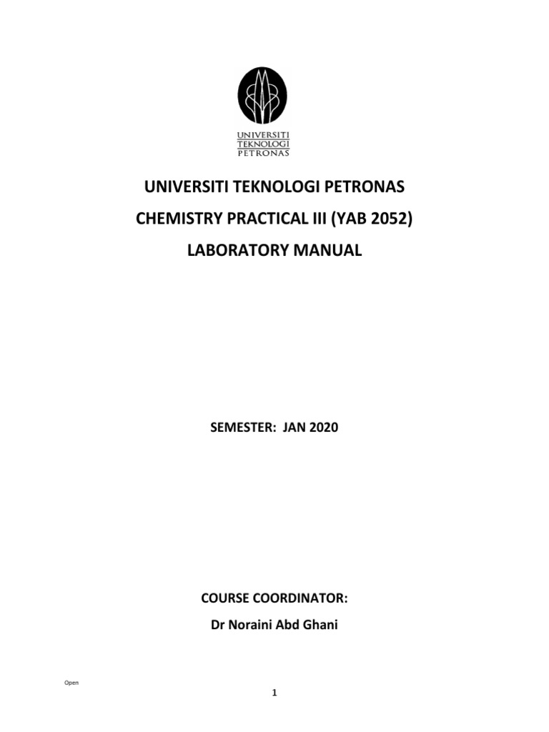 Chemistry Lab Manual for Students | PDF | Ultraviolet–Visible ...