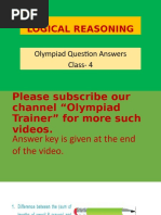 Sample Paper Class 4 | PDF | Thought | Reason