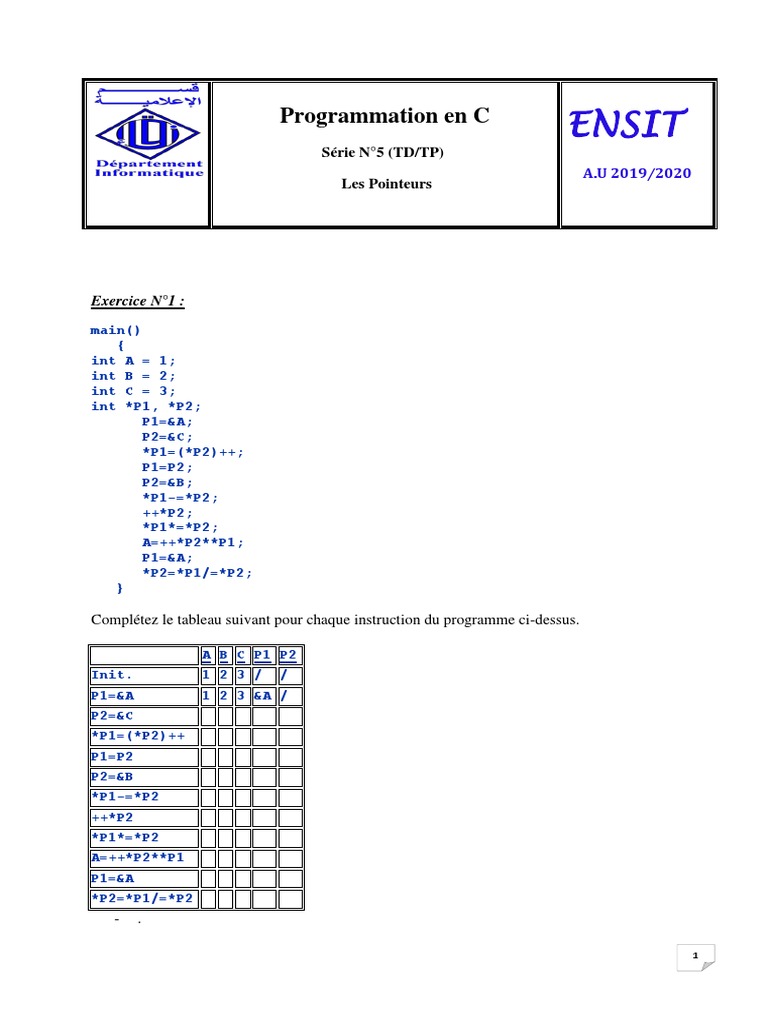 TP 5 Pointeurs | PDF | Programmation informatique | Génie logiciel