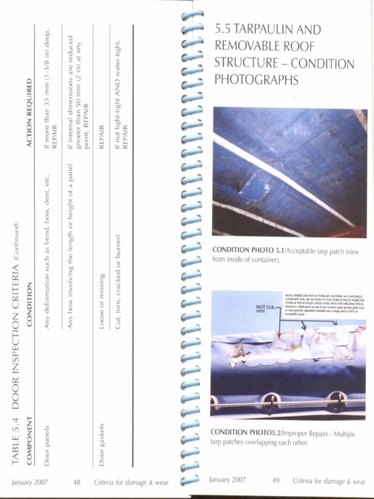 Guid For Open Top Container (Equipment Inspection) 24 | PDF