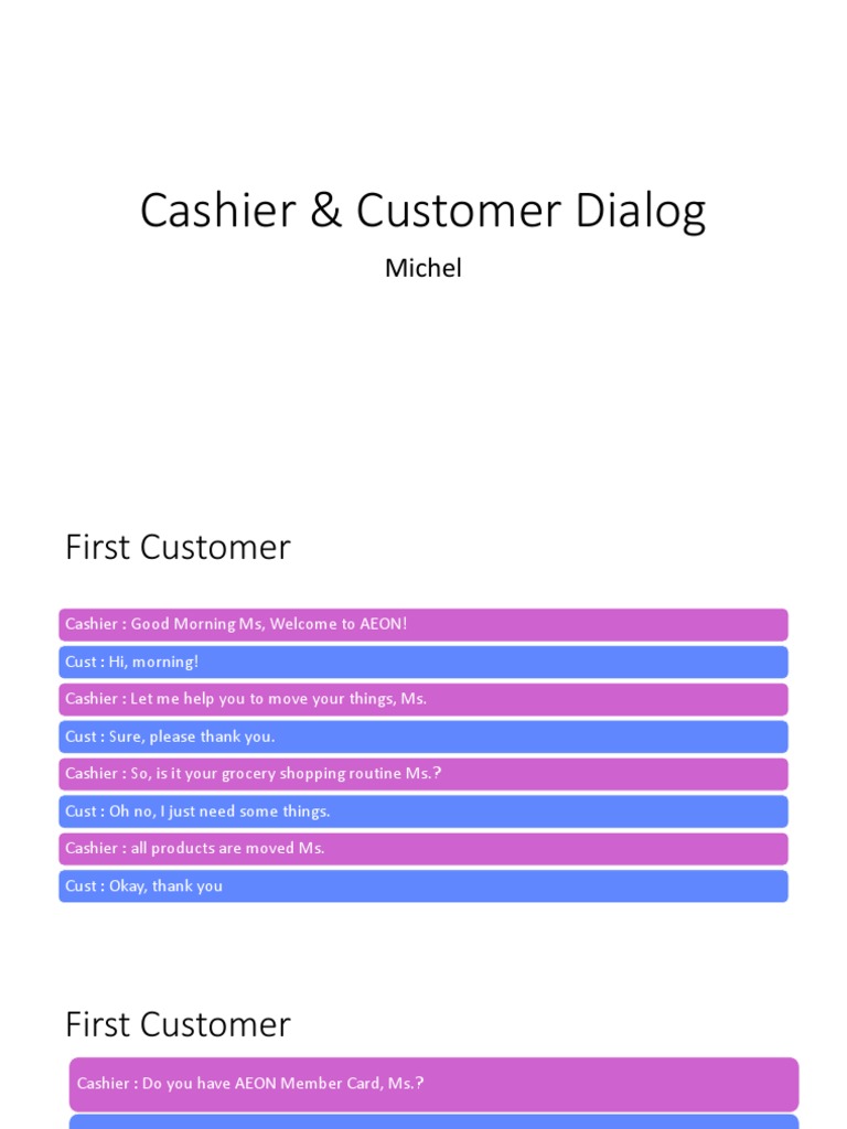 An Insightful Dialogue Between an AEON Cashier and Customers Regarding ...