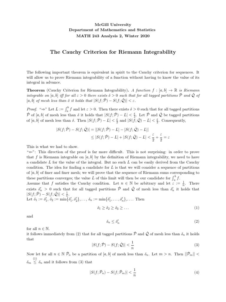 243 W 20 Cauchy Criterion | PDF | Functions And Mappings | Mathematical Objects