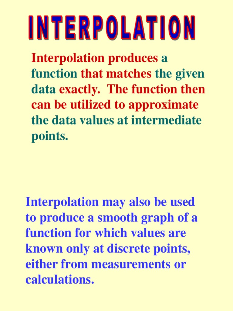 05 Interpolation | PDF | Interpolation | Mathematical Concepts