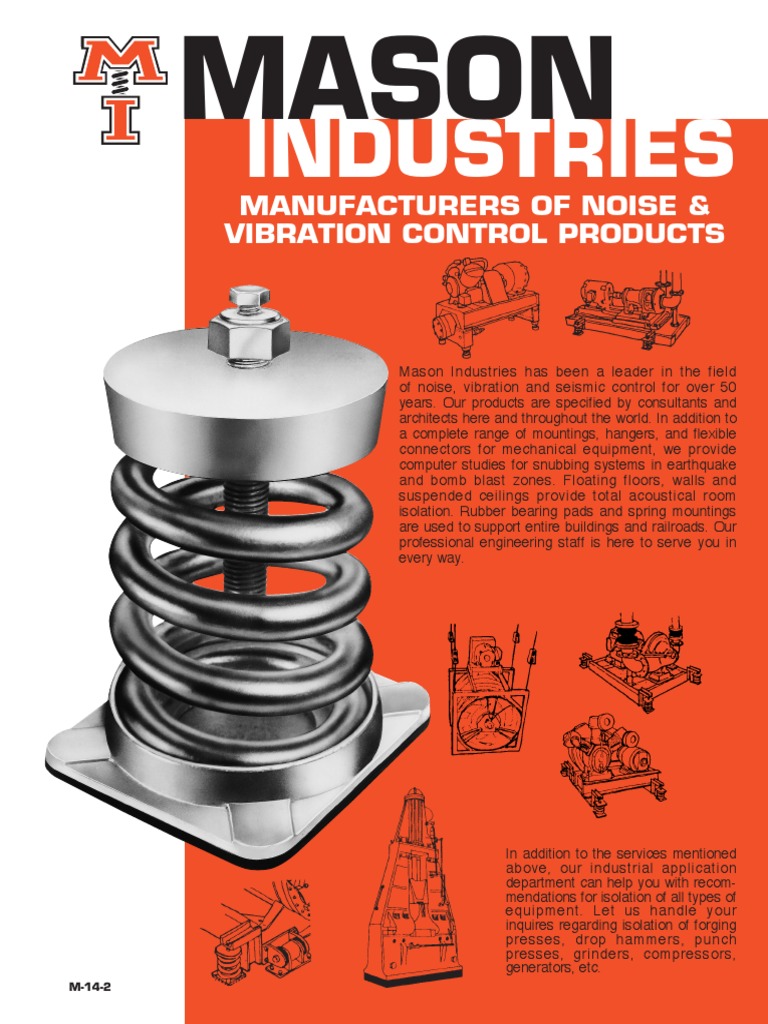 Breve Catálogo de Productos - MASON Industries | PDF | Pipe (Fluid ...