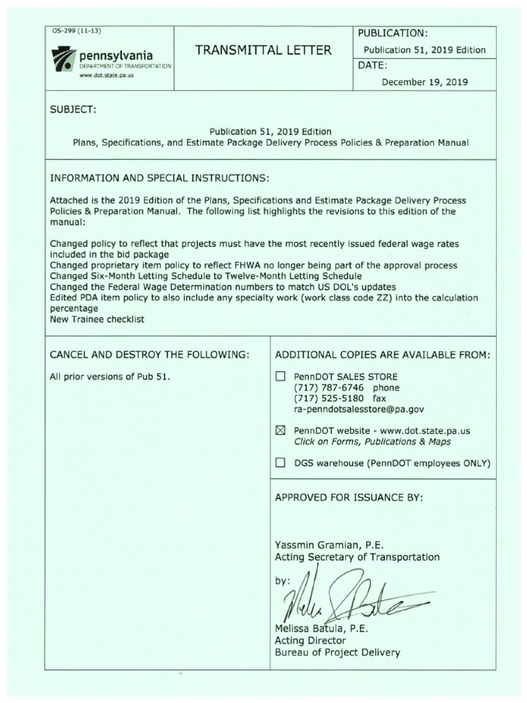 PennDOT PS&E Manual | PDF | Federal Highway Administration ...