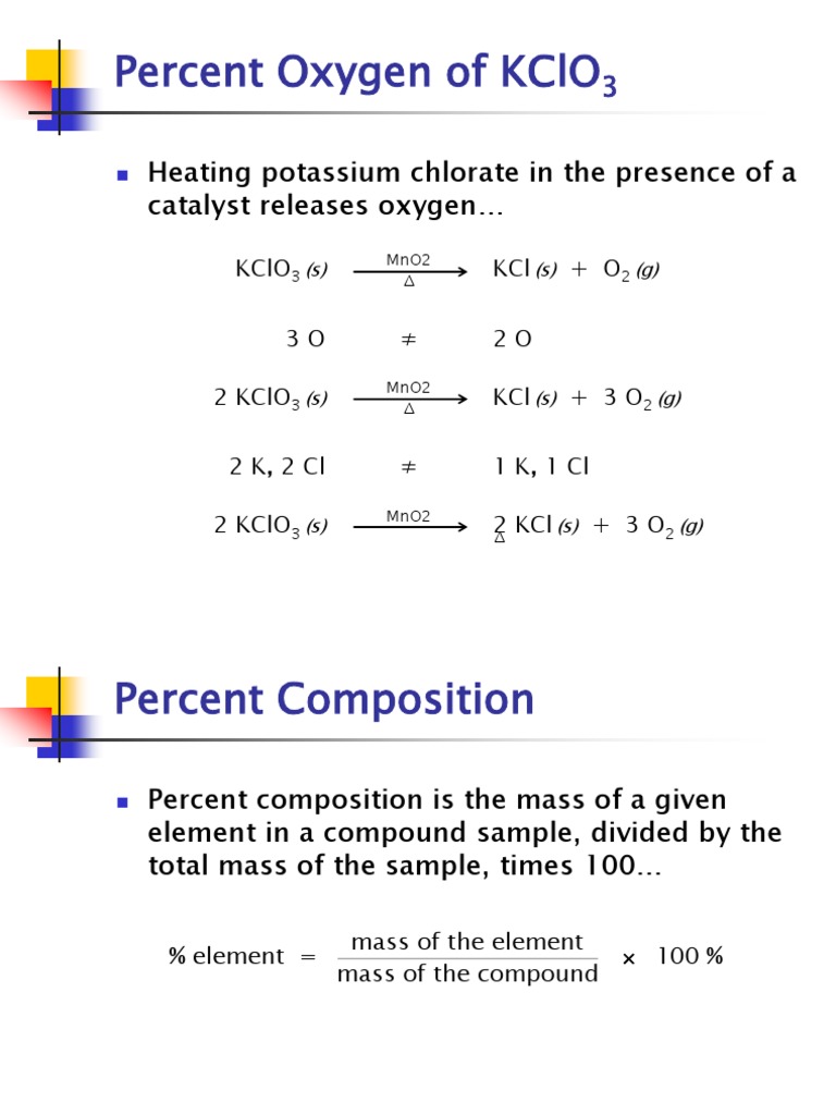 CHE 121 - Experiment 02 - Percent Oxygen in Potassium Chlorate | PDF ...