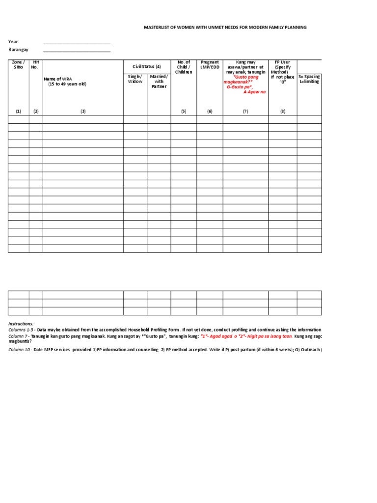Barangay Profiling Forms Collecting Tool | PDF | Toilet | Hygiene