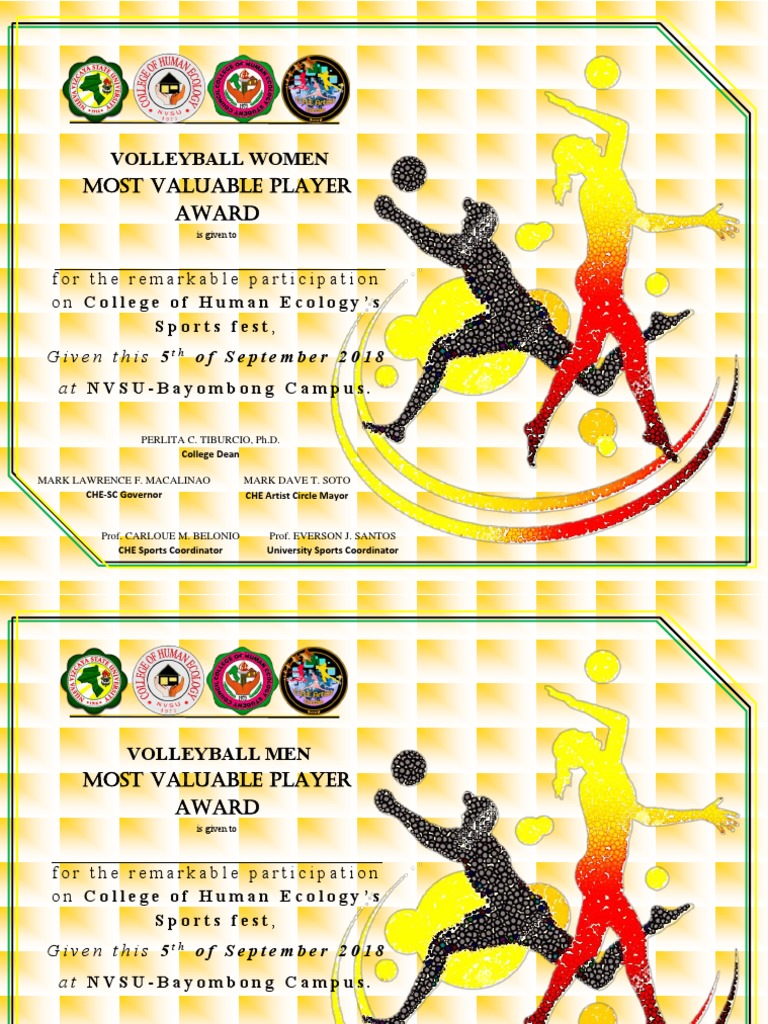 Sportsfest Certificate | PDF | Sports | Leisure