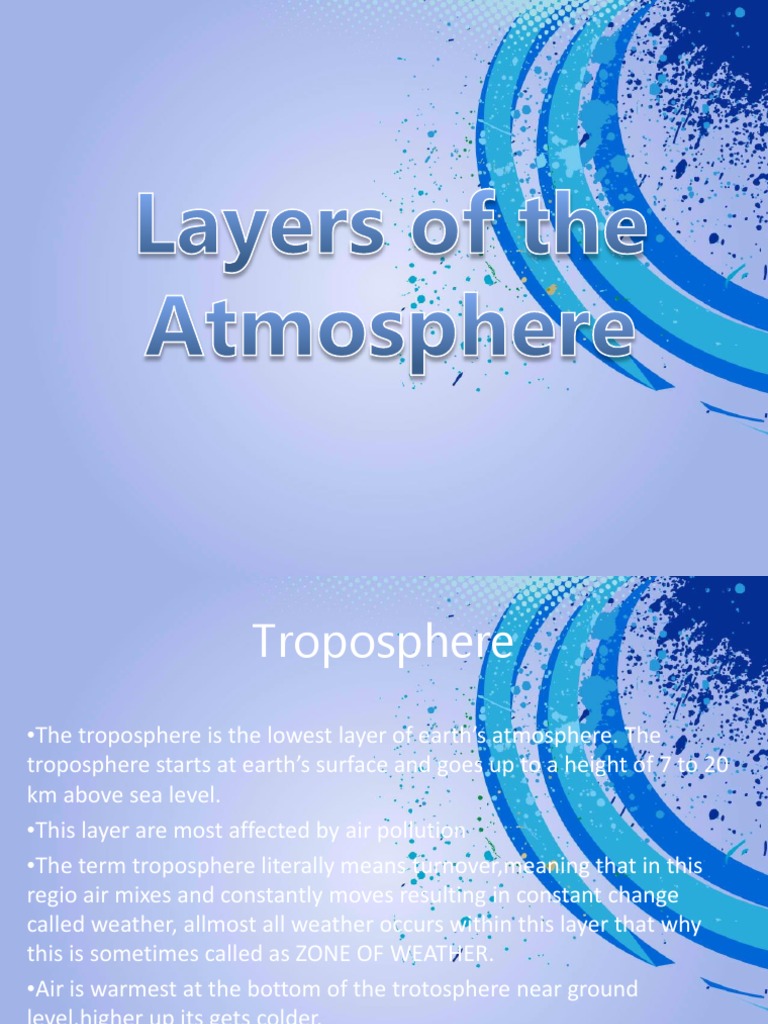 Layers of The Atmosphere | PDF | Troposphere | Atmosphere Of Earth