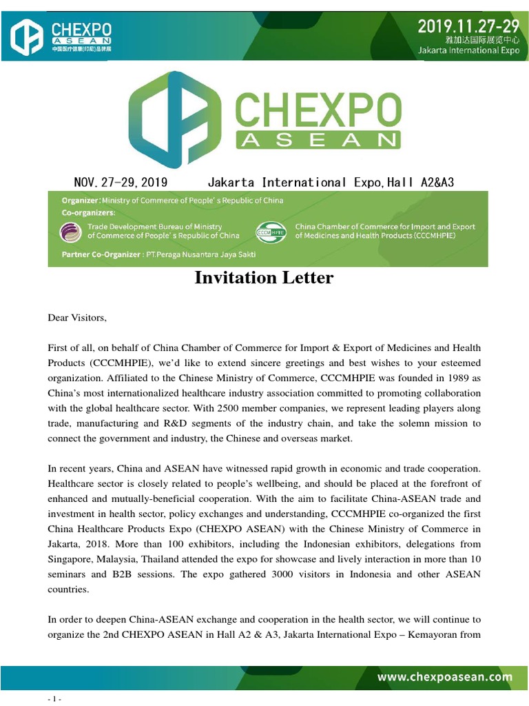 CHEXPO ASEAN Invitation1107a-Compressed | PDF | Syringe | Intravenous ...