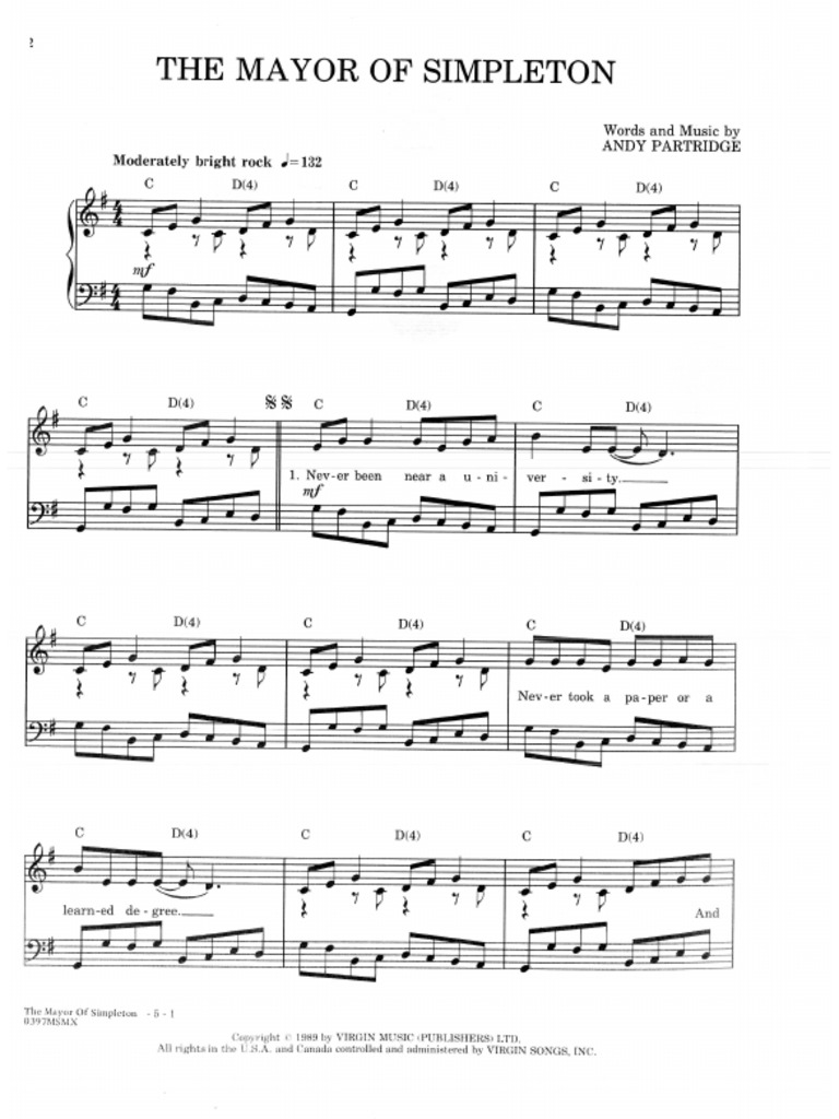 Mayor of Simpleton | PDF