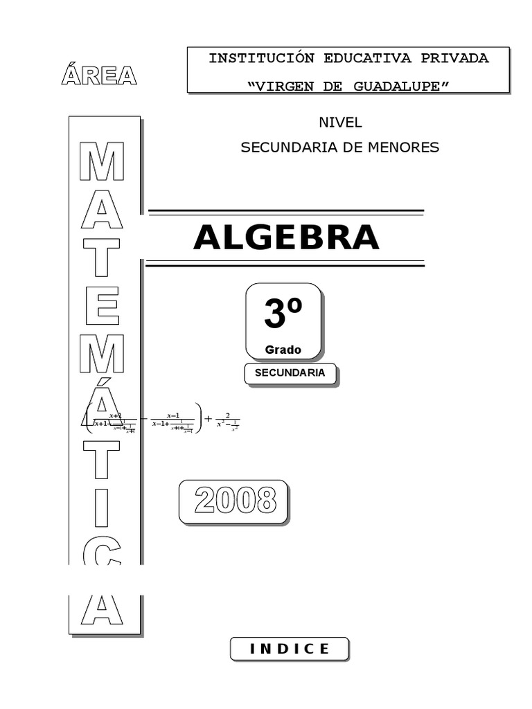Cocientes Notables en Álgebra 3º Grado | PDF | Factorización | Teoría ...