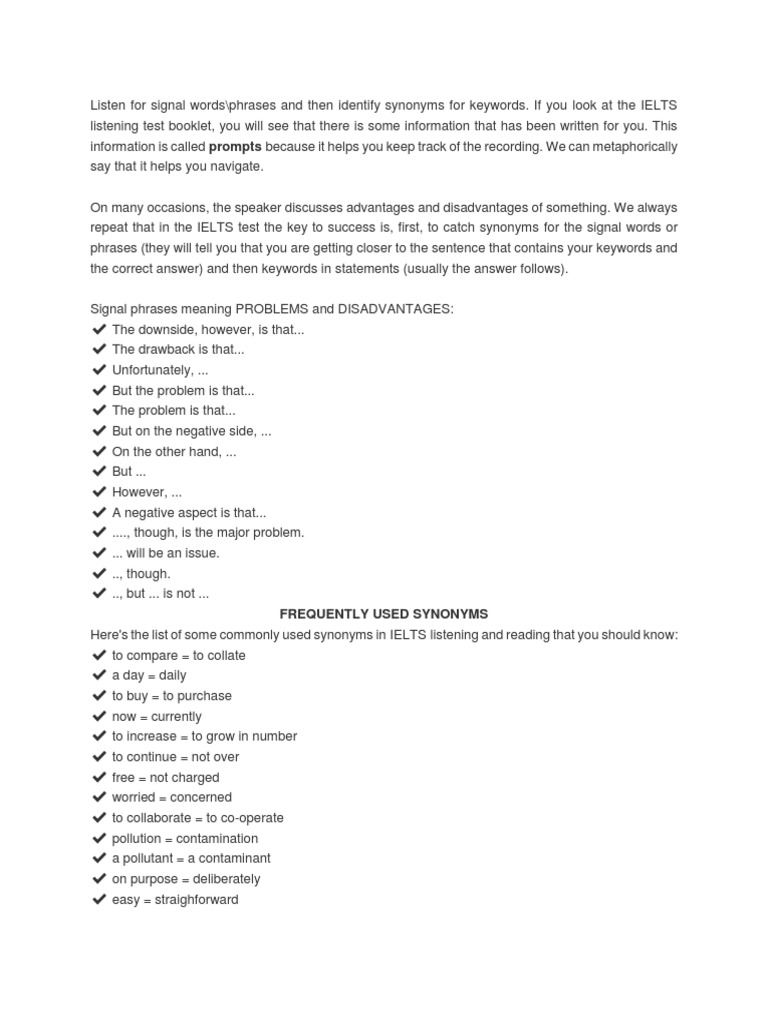 Listening Signposting Words | PDF | Lecture | International English ...