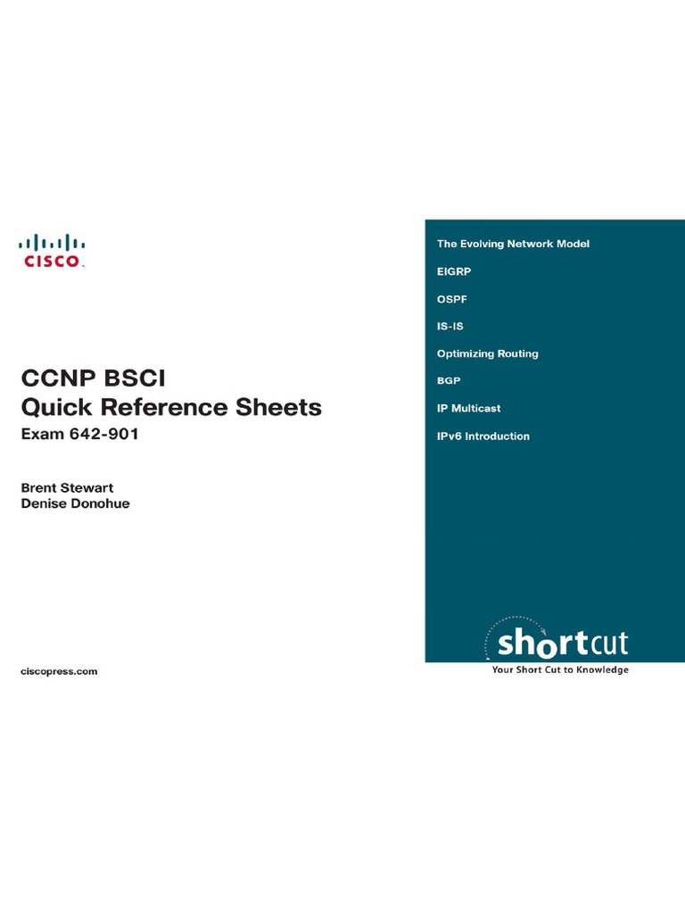 CCNP - BSCI.Quick - Reference.Sheets - Exam.642901 GEEKBOY - IR PDF | PDF