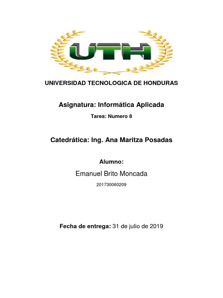 Tarea 8 Emanuel | PDF | Sistema de informacion | Información