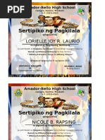 Certificate of Appreciation-Final Template - Tagalog-Edited | PDF