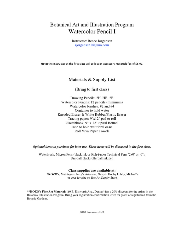 Watercolor Pencil I - Renee Jorgensen | PDF | Art