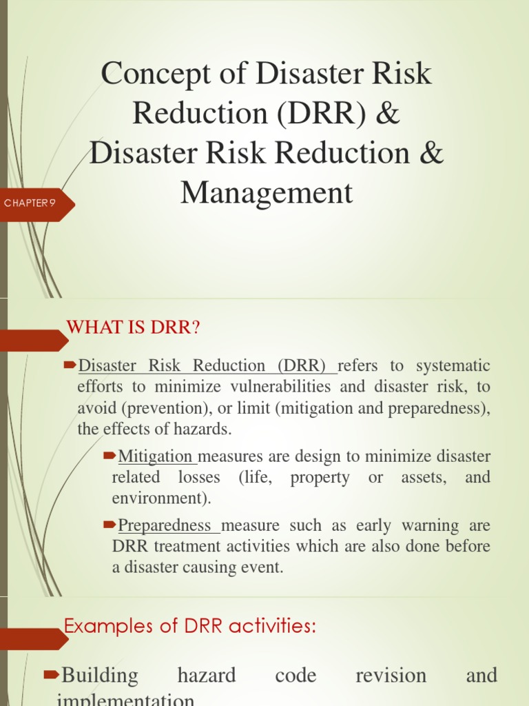 My DRR REPORT | PDF | Emergency Management | Disaster Risk Reduction