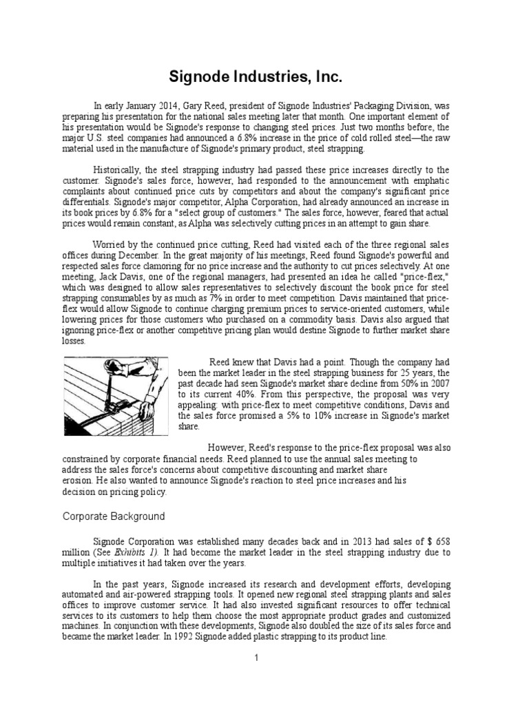 Signode Industries Abridged | PDF | Pricing | Sales