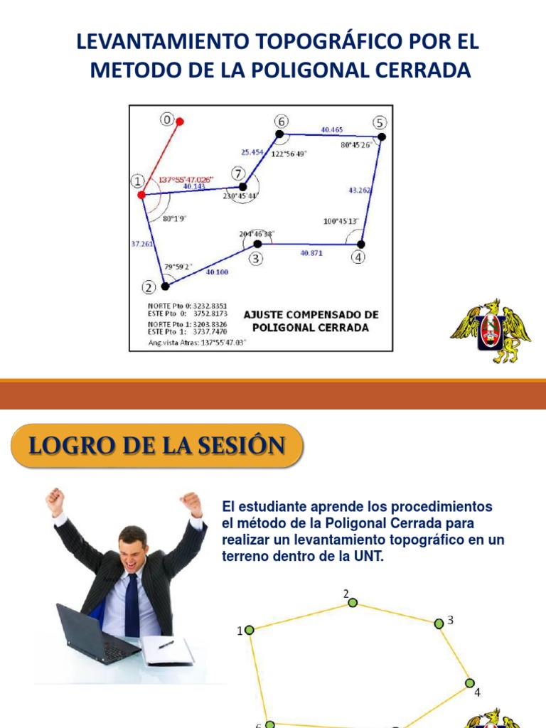 Sesion 8 Poligonal Cerrada | PDF | Polígono | Topografía
