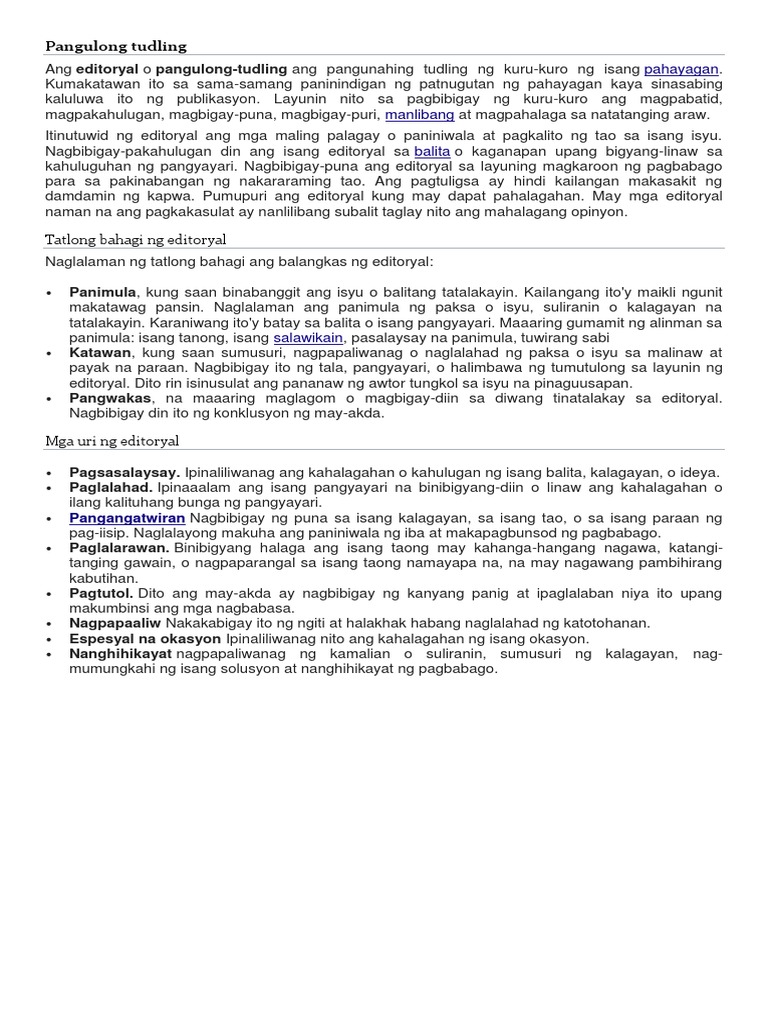 Pangulong Tudling | PDF