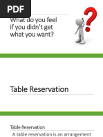 Taking Table Reservation Script | PDF