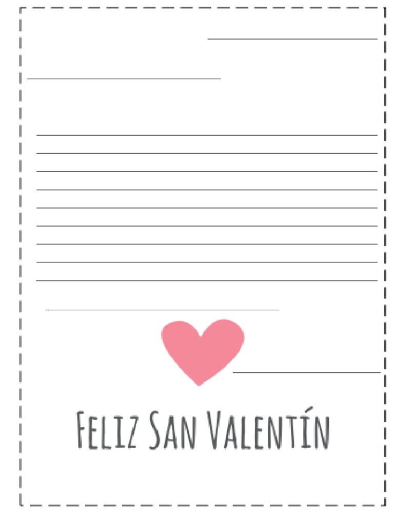 Formato para Carta de San Valentin | PDF