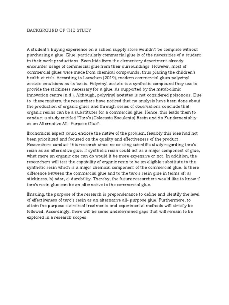 Practical Research - Chapter 1 | PDF | Adhesive | Experiment