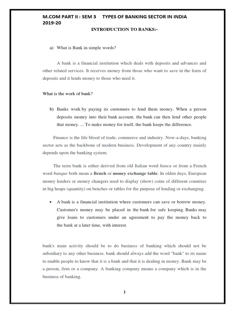 Introduction To Banks | PDF | Deposit Account | Banks
