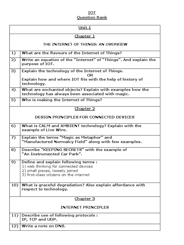 IoT1 PDF | PDF | Internet Of Things | Internet Protocol Suite