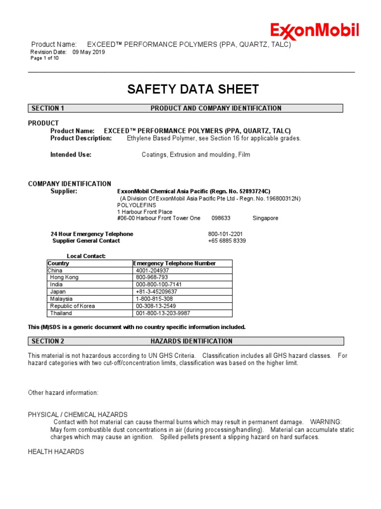 MSDS Exceed3 | PDF | Silicon Dioxide | Fires