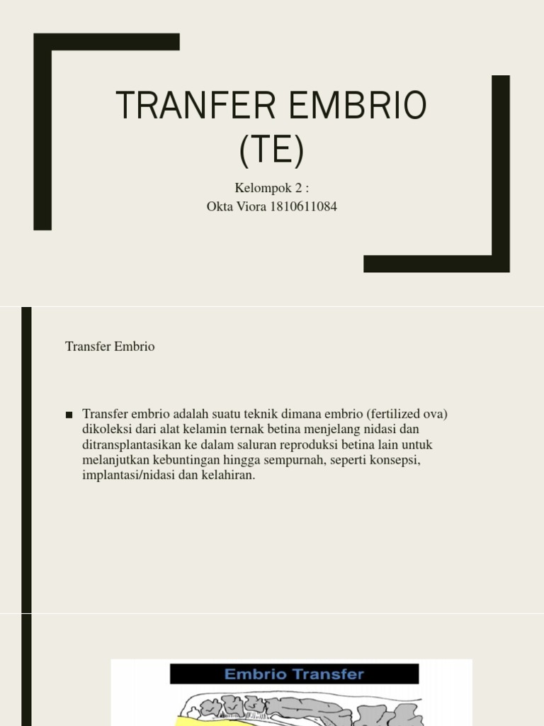 Transfer Embrio | PDF