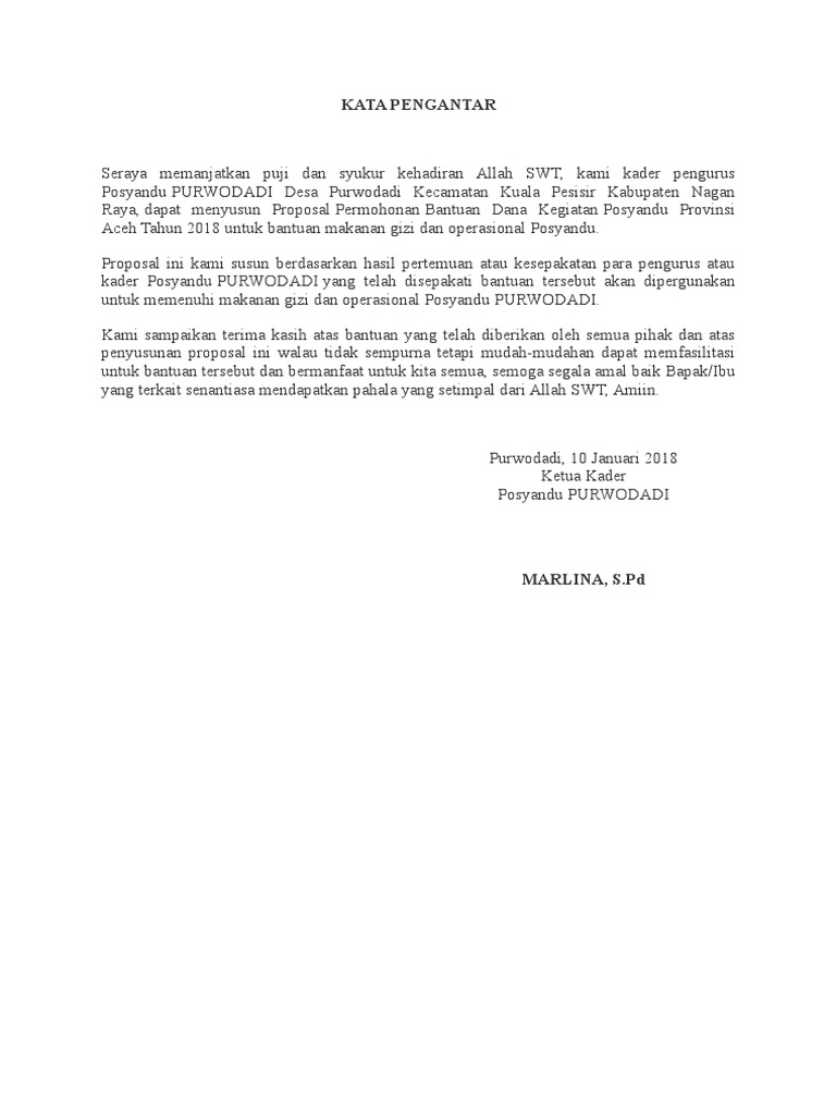 Proposal Posyandu | PDF