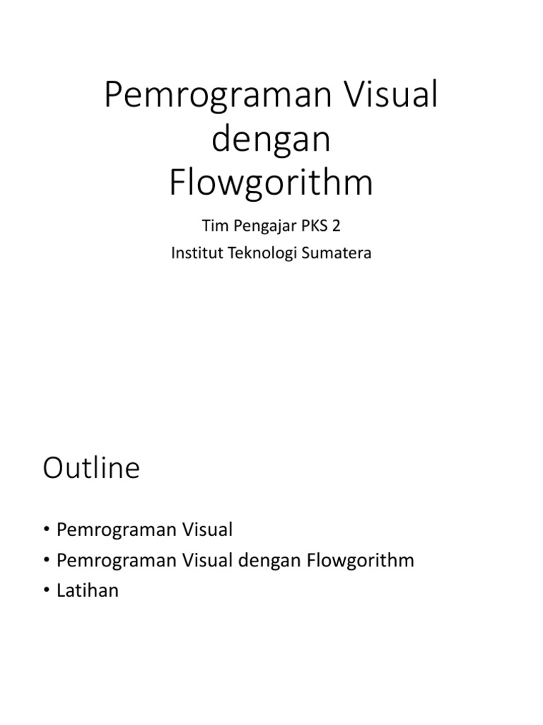 Pertemuan 3 - Pemrograman Visual Dengan Flowgorithm PDF | PDF