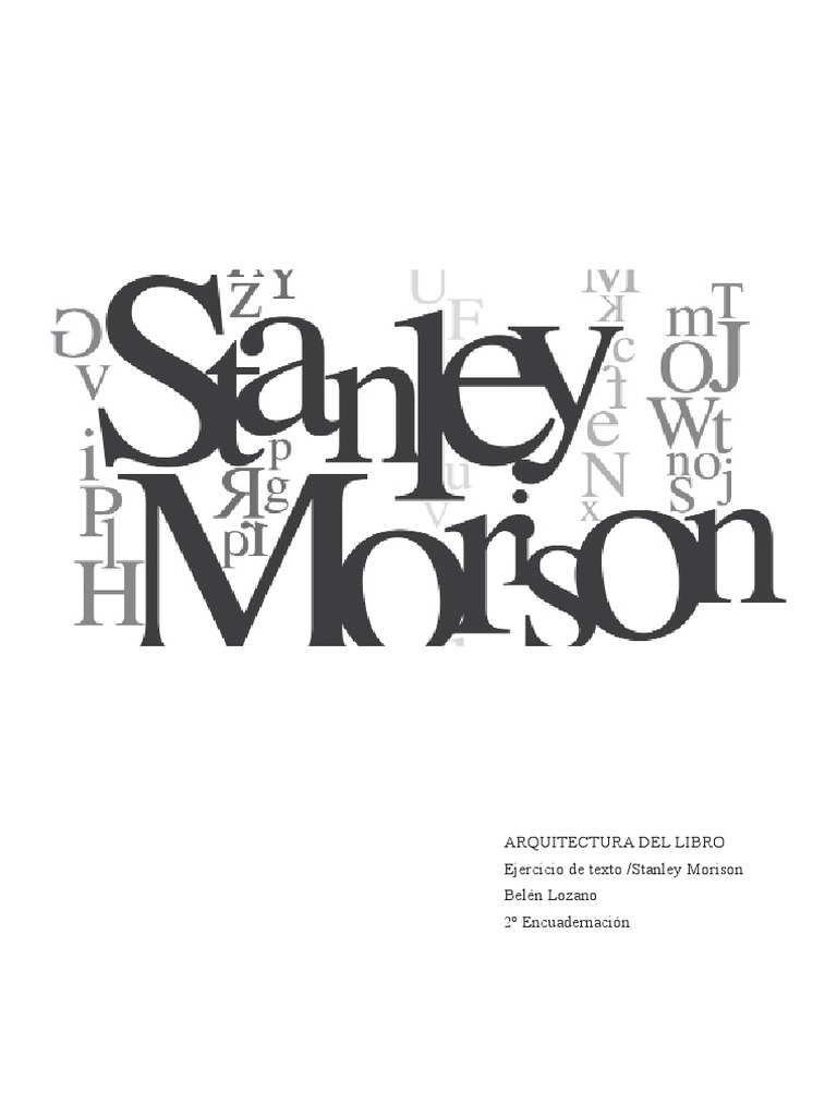 Stanley Morison | PDF | Tipografía | Libros