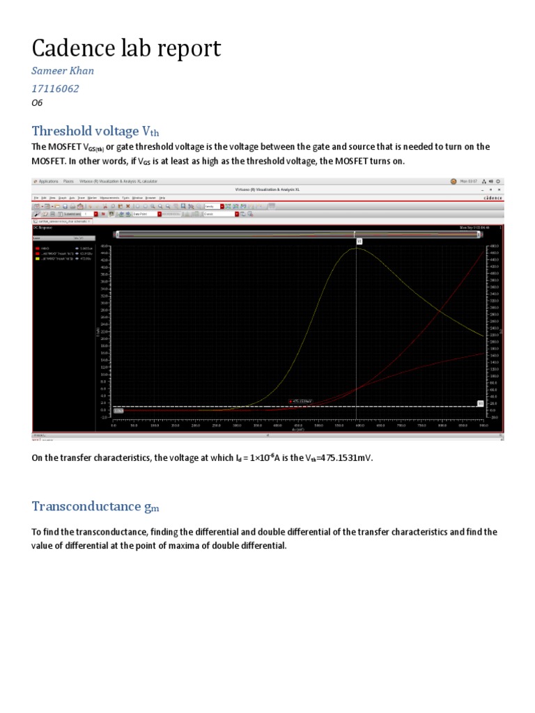 Cadence Report | Download Free PDF | Field Effect Transistor | Mosfet