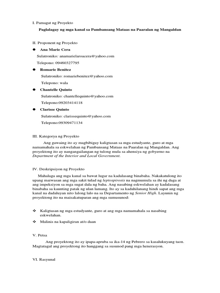 Kanal Panukala | PDF