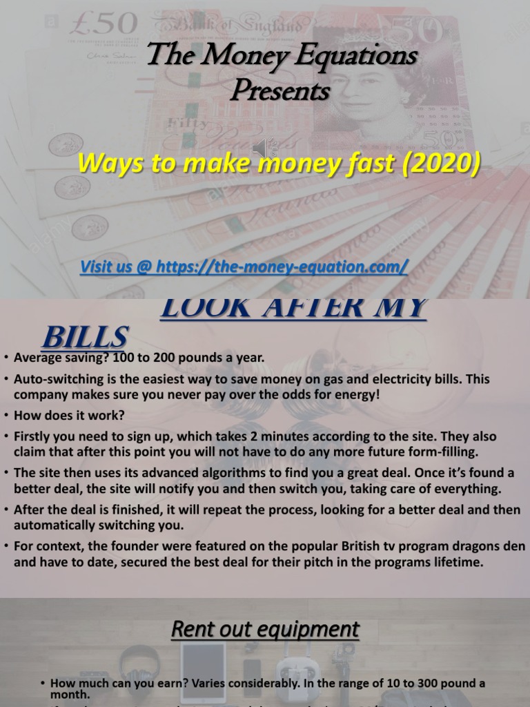 15 Ways To Earn Money 2020 - The Money Equation | PDF | Lyft | Blog