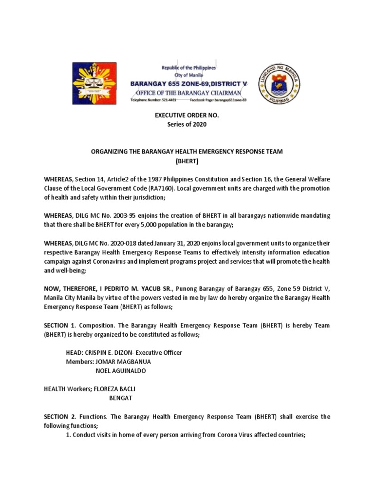 Executive Order (Bhert) | PDF | Public Sphere | Government Information