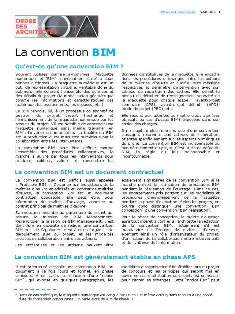 Élaboration d'une Convention BIM | PDF | Building information modeling ...