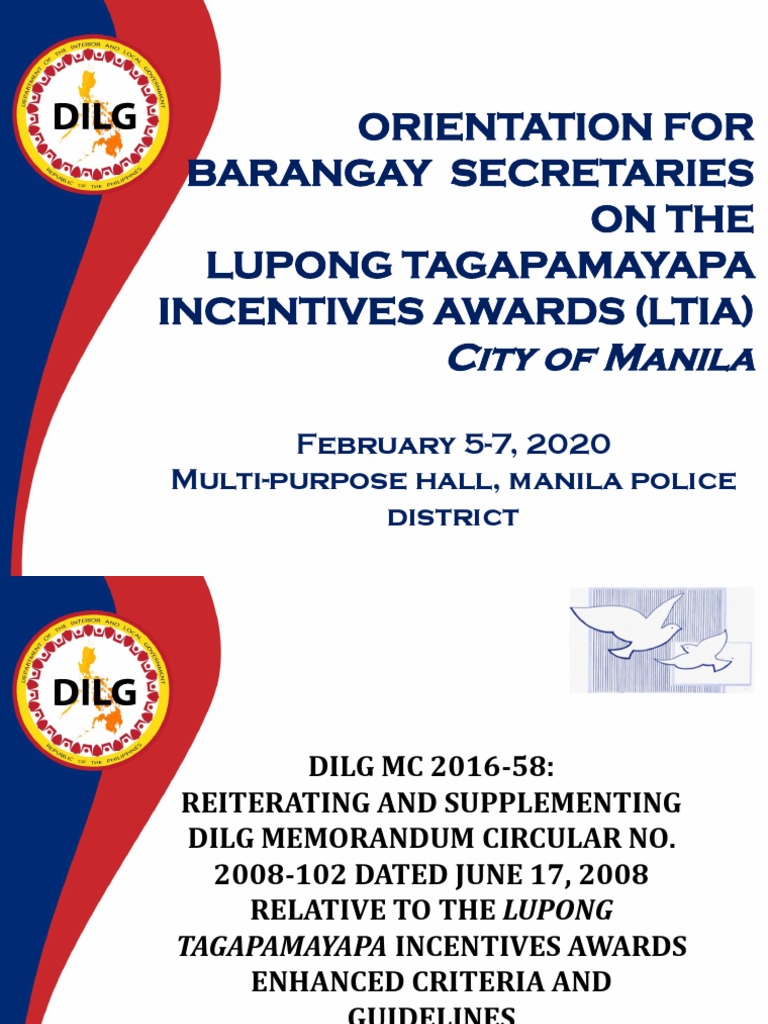 Ltia Presentation Dilg MC 2016 58 | PDF | Mediation | Arbitration Ltia Presentation Dilg MC 2016 58 | PDF | Mediation | Arbitration