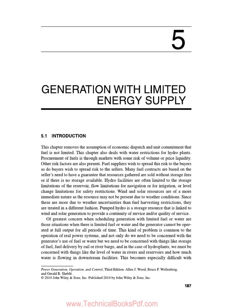 Power Generation Operation and Control | PDF