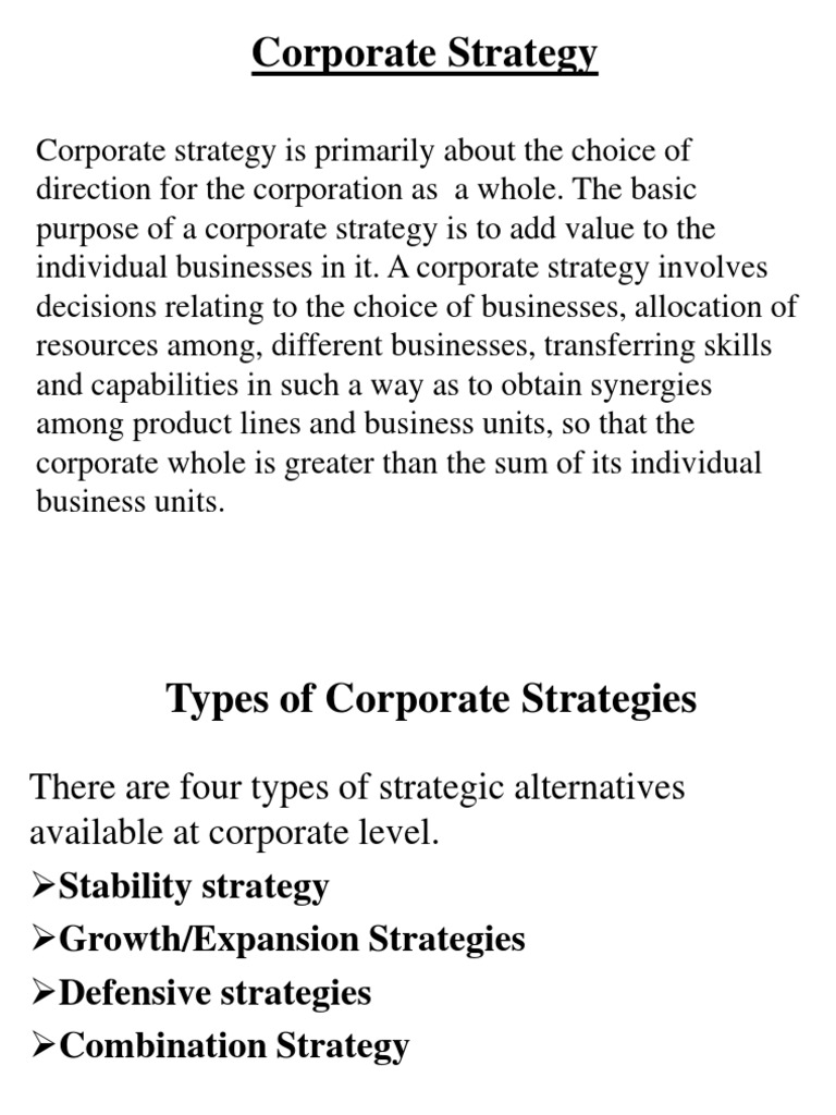 Corporate Strategy | PDF | Mergers And Acquisitions | Takeover