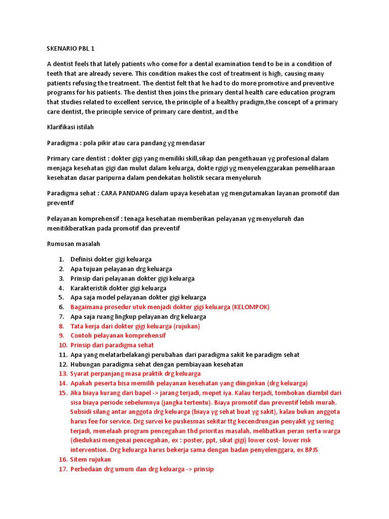 SKENARIO PBL 1 Blok 18 2017 | PDF