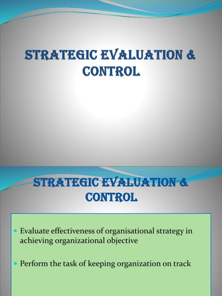 Strategic vs Operational Control Techniques | PDF | Strategic ...